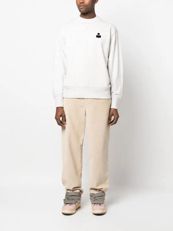 Isabel Marant Mike Logo-embroidered Sweatshirt - White
