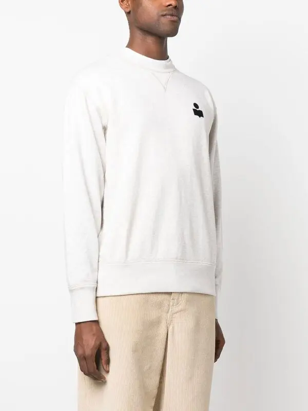 Isabel Marant Mike Logo-embroidered Sweatshirt - White