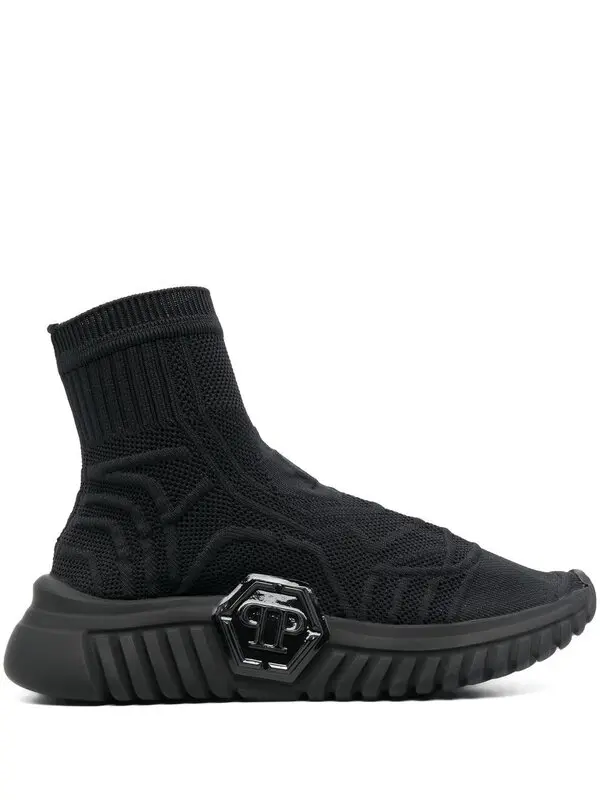 Philipp Plein Runner Slip-on Sneakers - Black