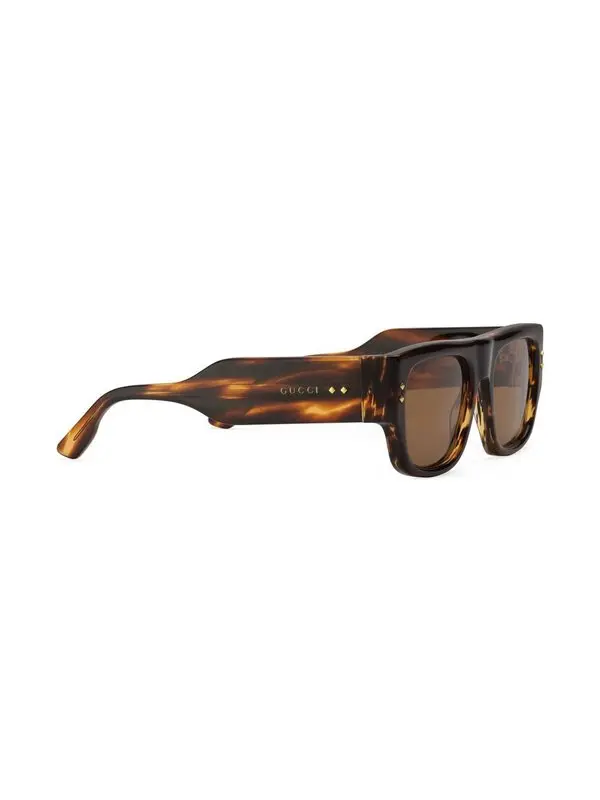 Gucci Rectangle-frame Sunglasses - Brown