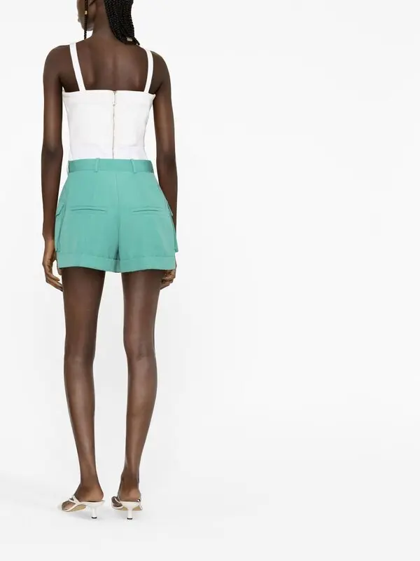 Balmain High-waisted Flap-pocket Shorts