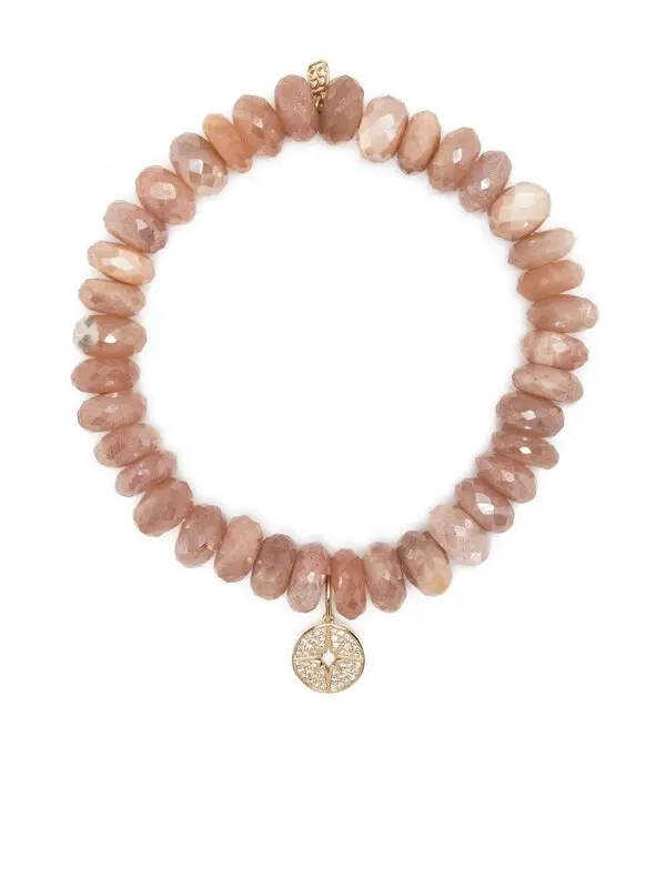 SYDNEY EVAN 14kt Yellow Gold Moonstone Bracelet - Pink