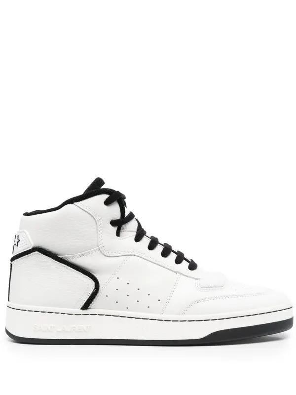 Saint Laurent Sl/80 High-top Sneakers - White