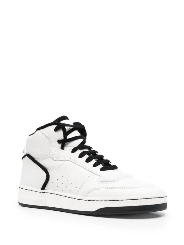 Saint Laurent Sl/80 High-top Sneakers - White