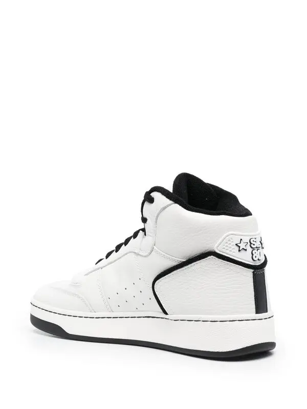 Saint Laurent Sl/80 High-top Sneakers - White