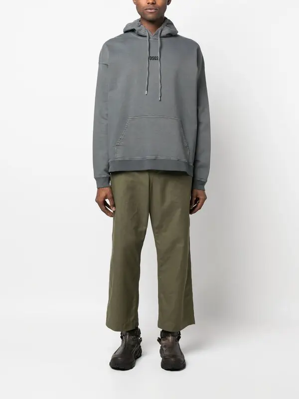 Dsquared2 Embroidered Logo Hoodie - Grey