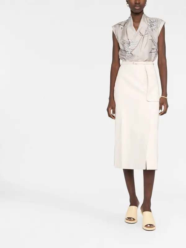 Brunello Cucinelli Abstract-print Silk Blouse