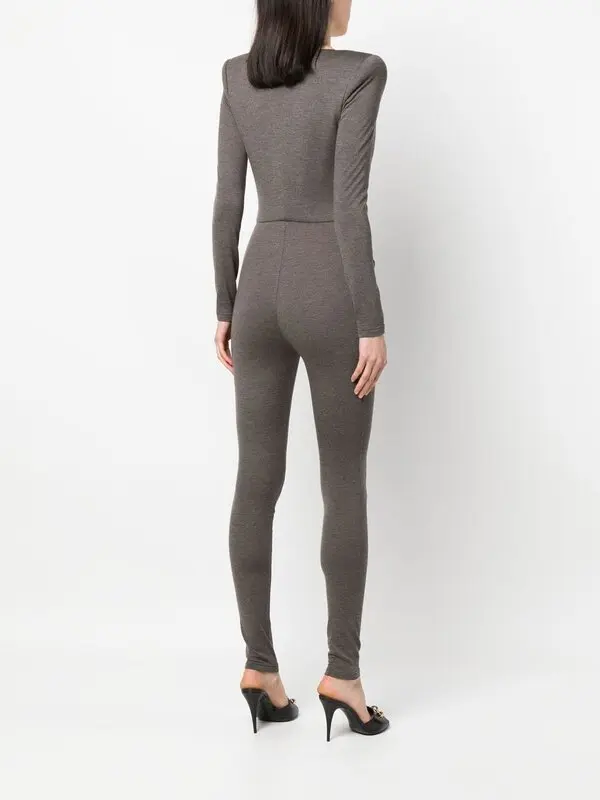 Saint Laurent Twist-detail V-neck Jumpsuit
