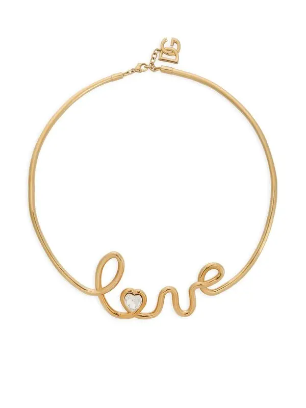 Dolce & Gabbana Letter-charm Choker Necklace - Gold