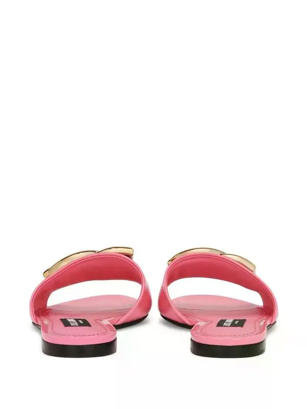 Dolce & Gabbana Dg Logo Patent Leather Sandals