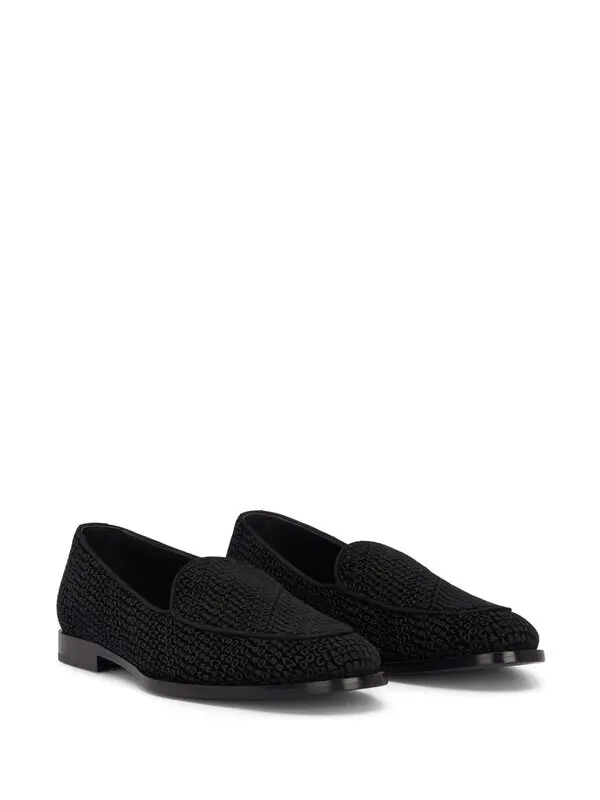 Dolce & Gabbana Velvet Slippers - Black