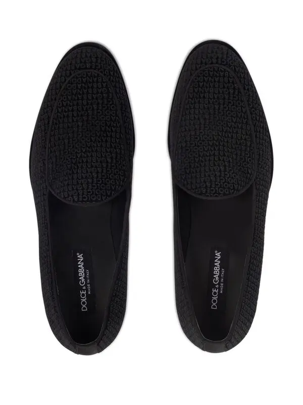 Dolce & Gabbana Velvet Slippers - Black