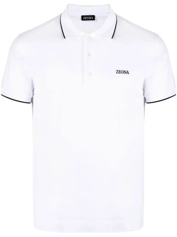 Zegna Cotton Polo Shirt - White