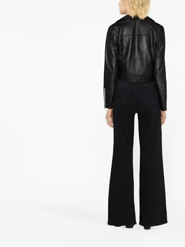 SHOREDITCH SKI CLUB Vyner Cropped Biker Jacket