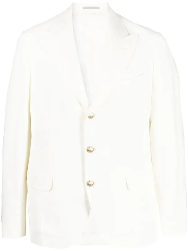 Brunello Cucinelli Single-breasted Linen Blazer