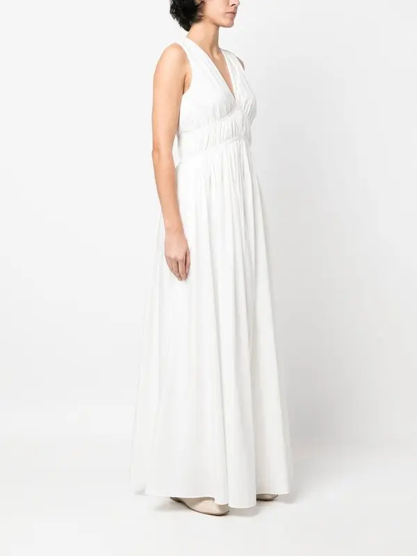 Brunello Cucinelli Sleeveless Gown With Ruched Detailing