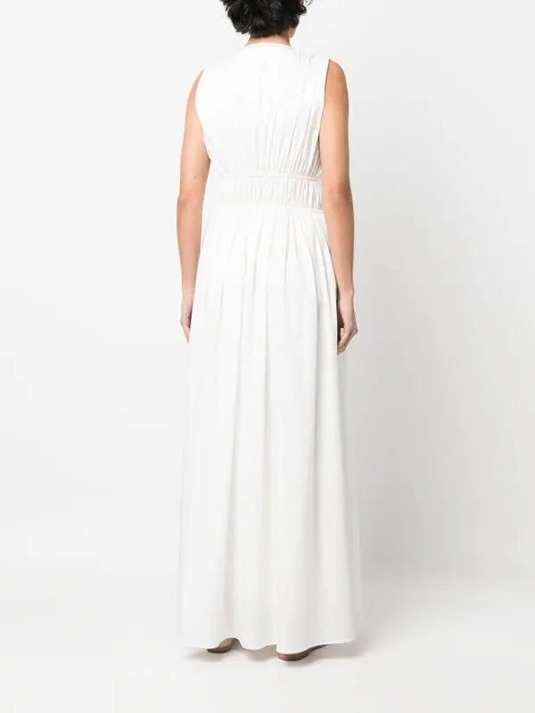Brunello Cucinelli Sleeveless Gown With Ruched Detailing