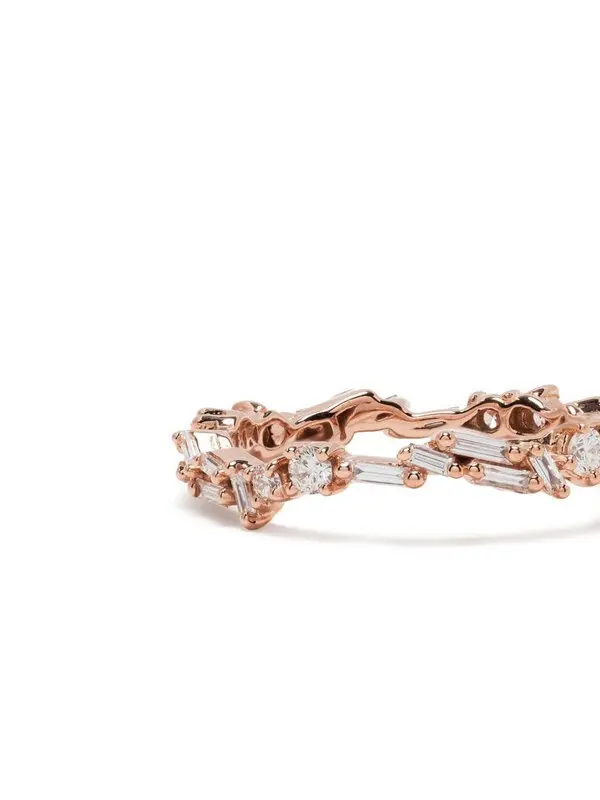 SUZANNE KALAN 18kt Rose Diamond Firework Eternity Ring