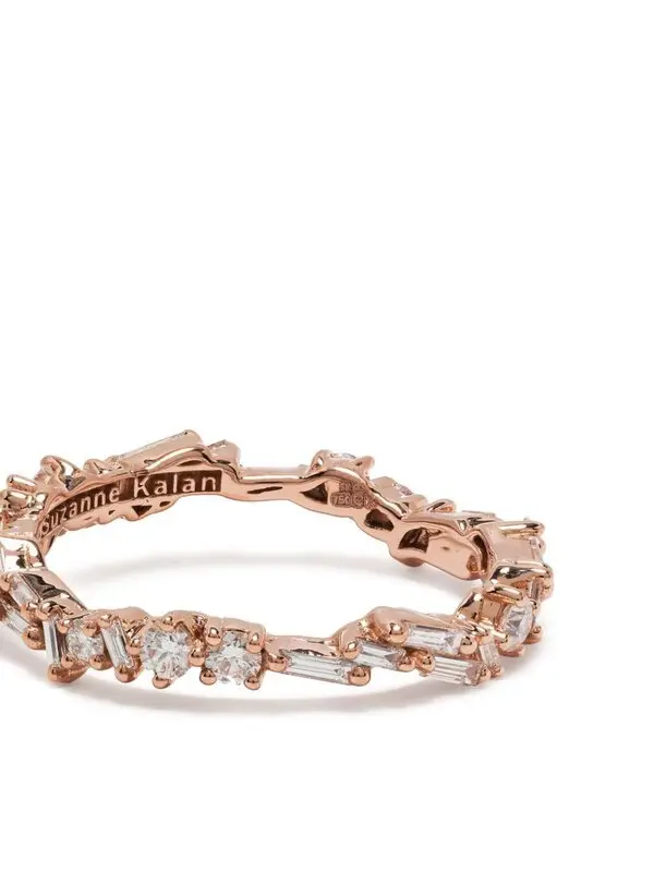 SUZANNE KALAN 18kt Rose Diamond Firework Eternity Ring