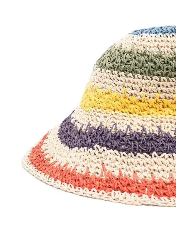 Ruslan Baginskiy Striped Knitted Bucket Hat
