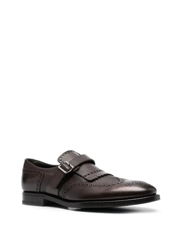 HENDERSON BARACCO Perforated Buckled Monk Shoes