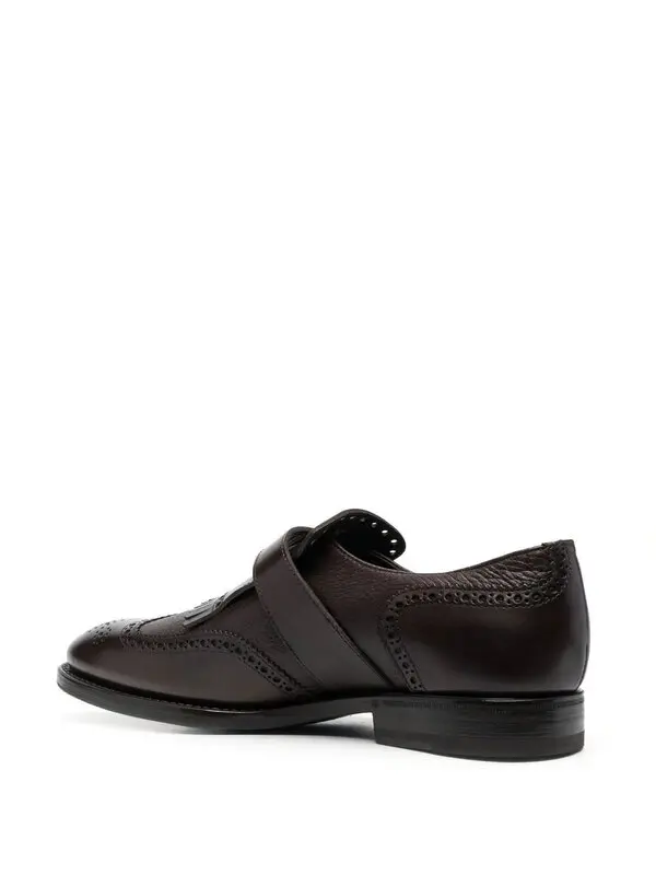 HENDERSON BARACCO Perforated Buckled Monk Shoes