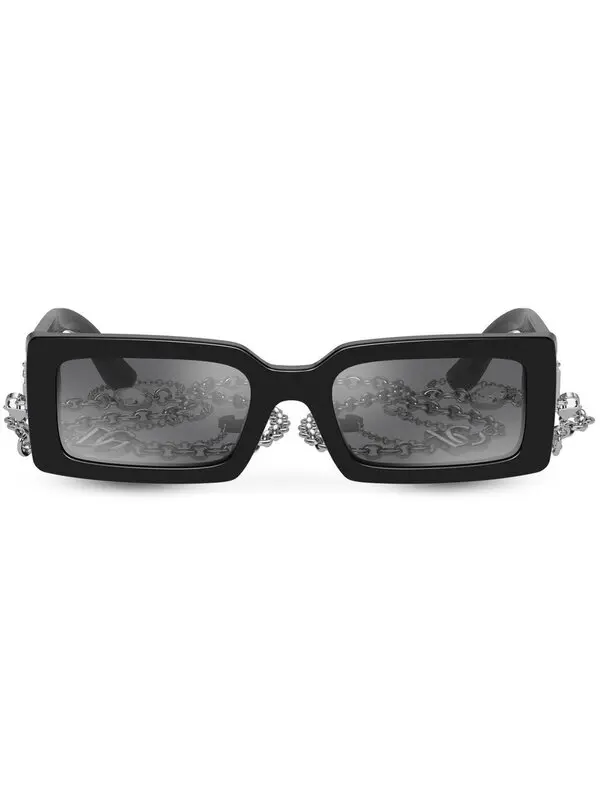 Dolce & Gabbana Rectangle-frame Sunglasses - Black