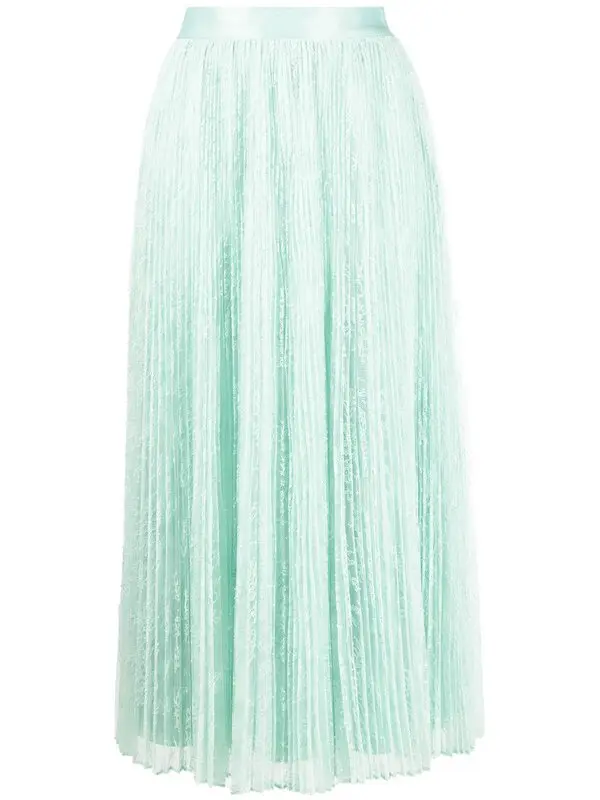 TWINSET Pleated High-waisted Midi Skirt