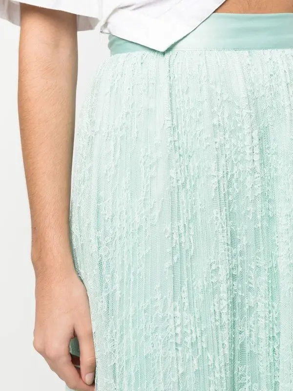 TWINSET Pleated High-waisted Midi Skirt