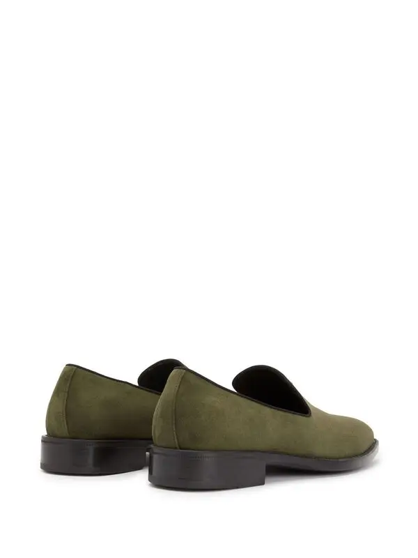 GIUSEPPE ZANOTTI Imrham Logo-plaque Loafers - Green