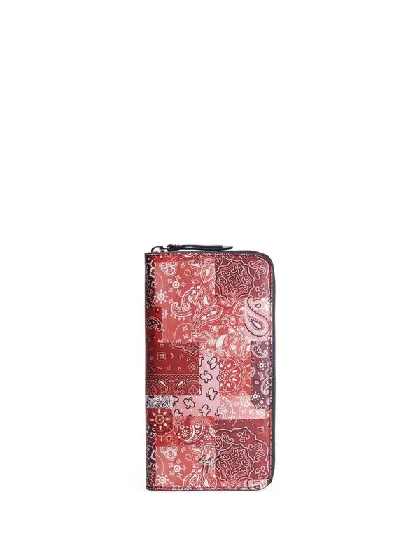 GIUSEPPE ZANOTTI Paisley-print Leather Wallet