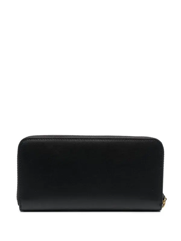 Pinko Ryder Logo-plaque Leather Wallet - Black
