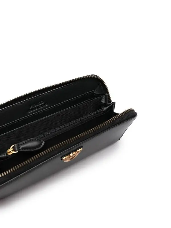 Pinko Ryder Logo-plaque Leather Wallet - Black