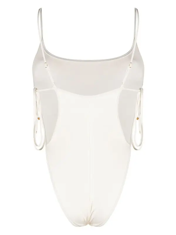 Blumarine Open Tie Side One-piece Swimsuit - White