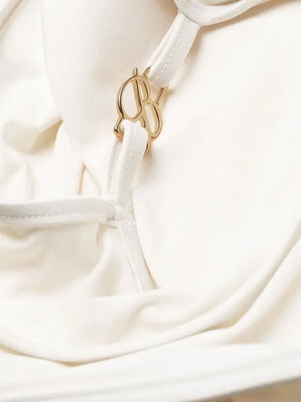 Blumarine Open Tie Side One-piece Swimsuit - White