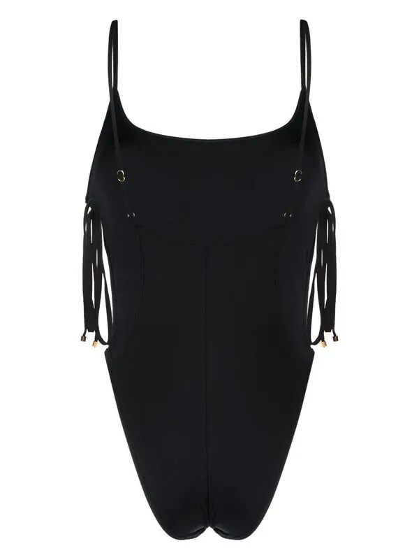 Blumarine Open Tie-side Swimsuit - Black