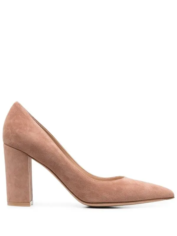GIANVITO ROSSI Piper 85mm Pointed-toe Pumps - Neutrals