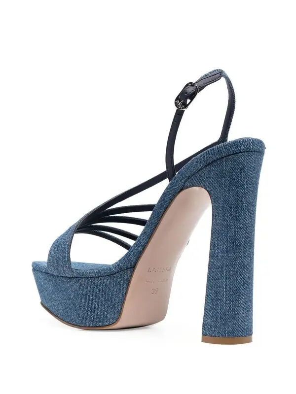 LE SILLA 145mm Denim Platform Sandals