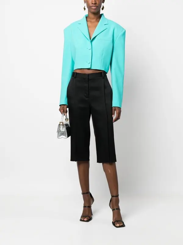 Giuseppe Di Morabito Notched-collar Cropped Blazer - Blue