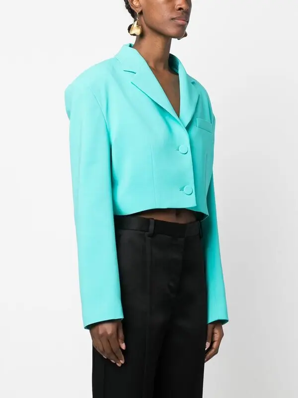 Giuseppe Di Morabito Notched-collar Cropped Blazer - Blue