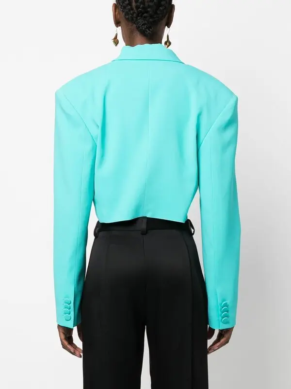 Giuseppe Di Morabito Notched-collar Cropped Blazer - Blue