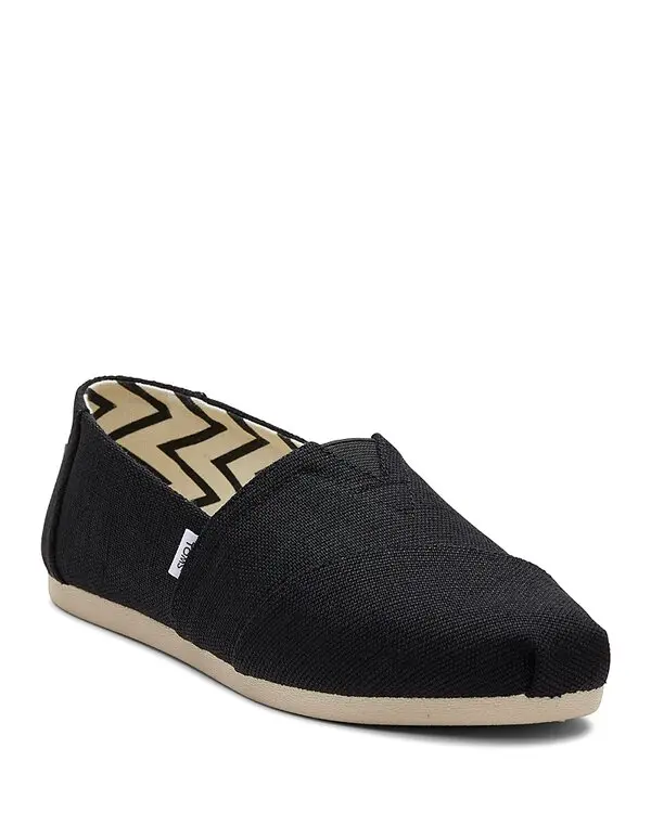 Toms Classic Alpargata Flats - Black/beige