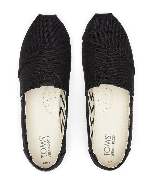 Toms Classic Alpargata Flats - Black/beige