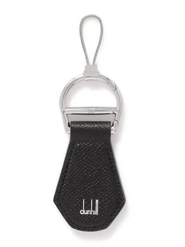 Dunhill Logo-embossed Textured-leather Key Fob