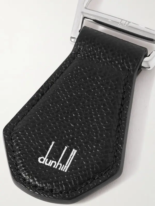Dunhill Logo-embossed Textured-leather Key Fob