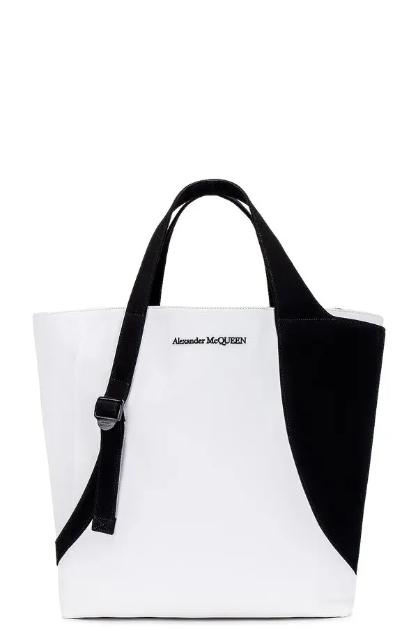 Alexander McQueen Harness Tote - Off White & Black
