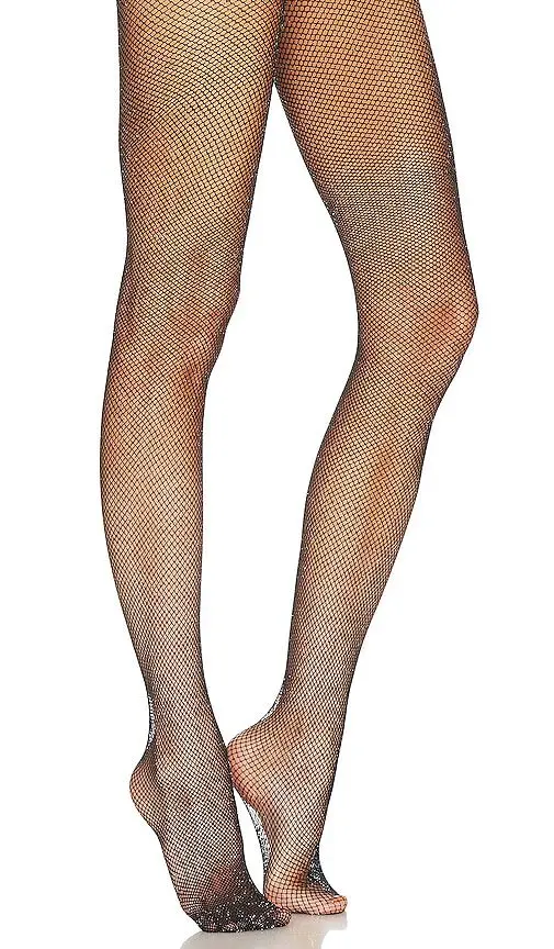 Commando Twinkle Net Tights - Black