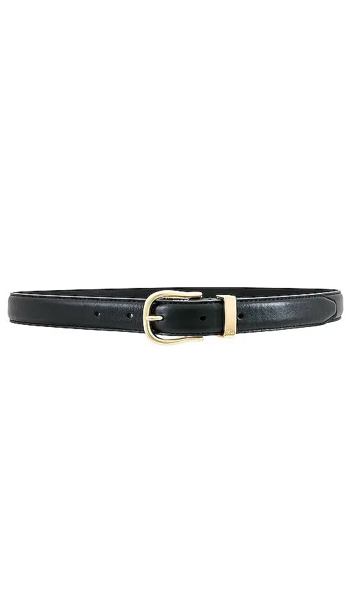 NILI LOTAN Louise Belt - Black & Shiny Brass