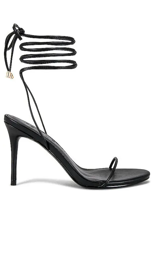 Femme La Barely There Lace Up Heel - Noir
