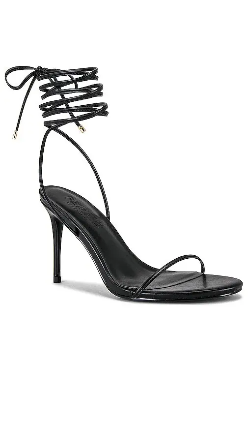 Femme La Barely There Lace Up Heel - Noir